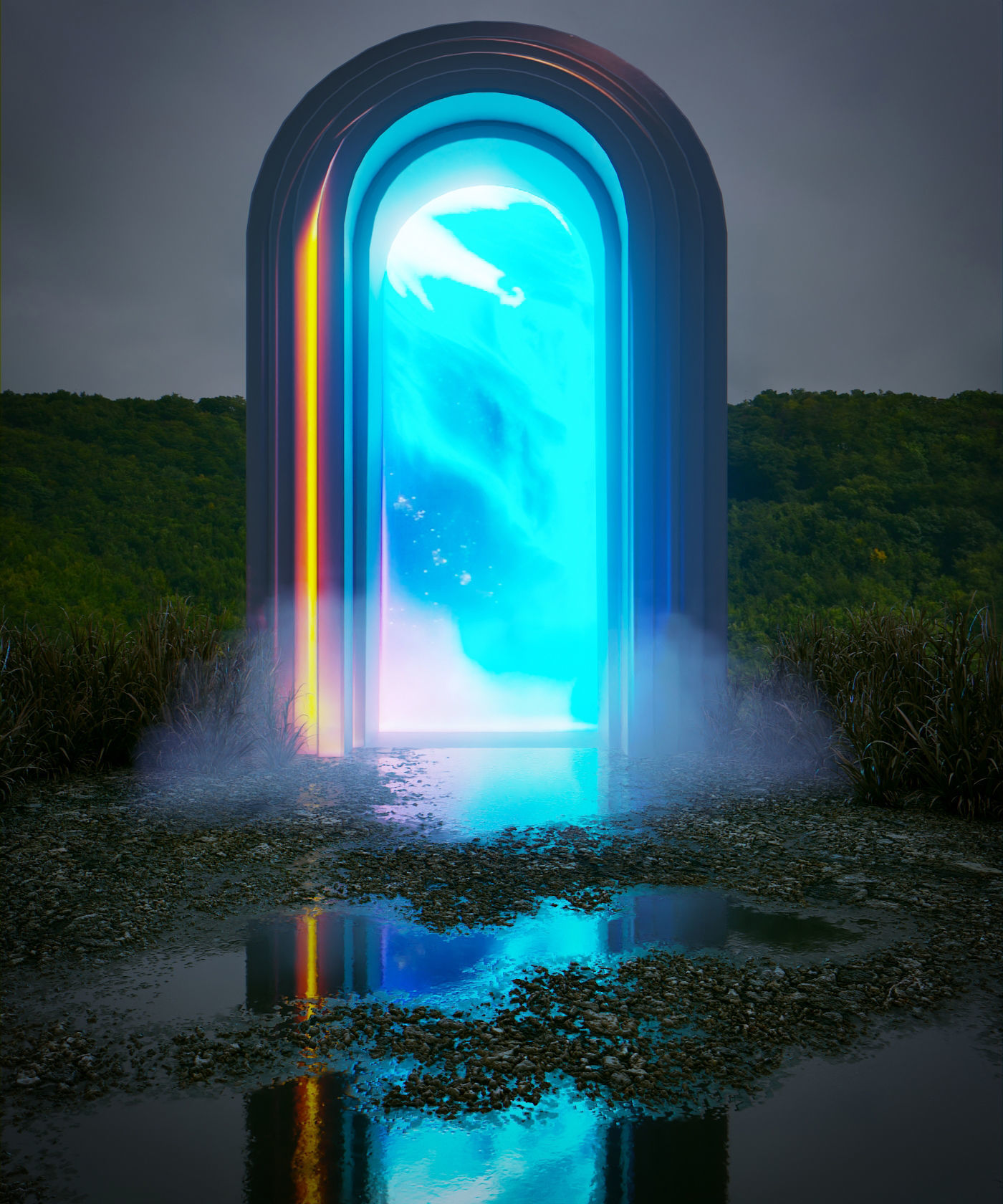 3D model Sci Fi Gate VR / AR / low-poly | CGTrader