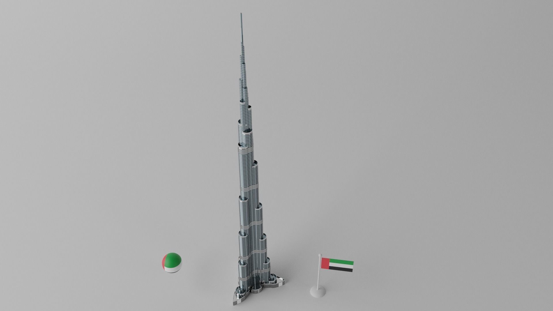 Burj Khalifa Dubai Tower 1 3D model | CGTrader