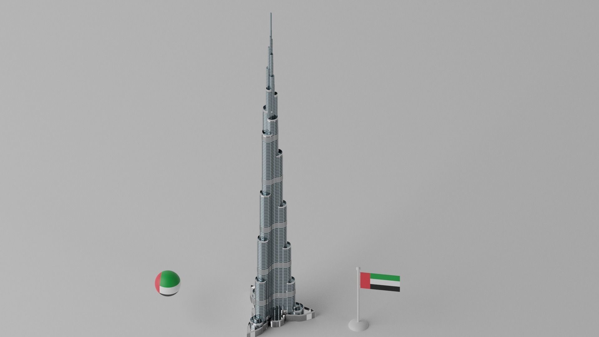 Burj Khalifa Dubai Tower 1 3D model | CGTrader