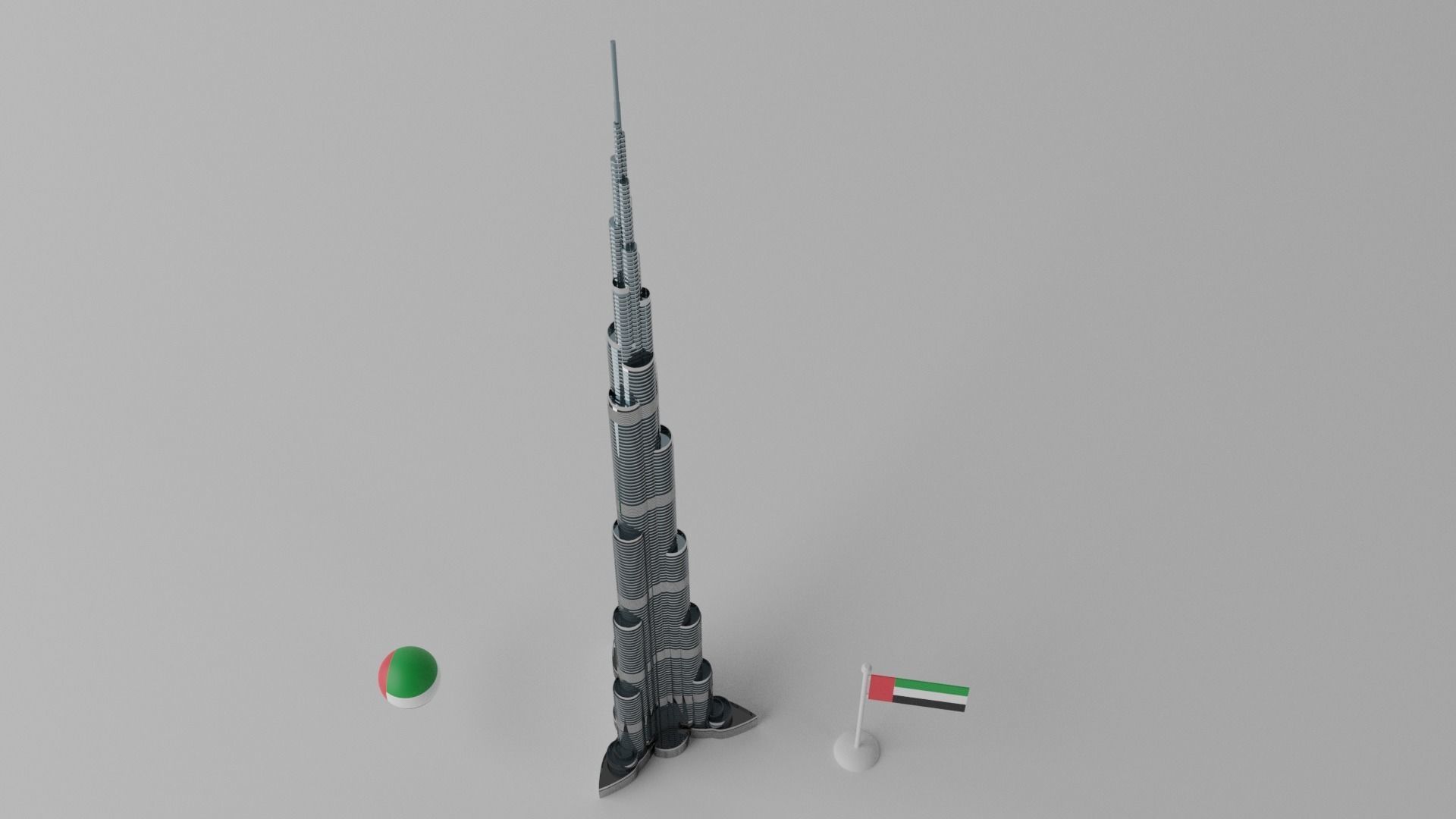 Burj Khalifa Dubai Tower 1 3D model | CGTrader