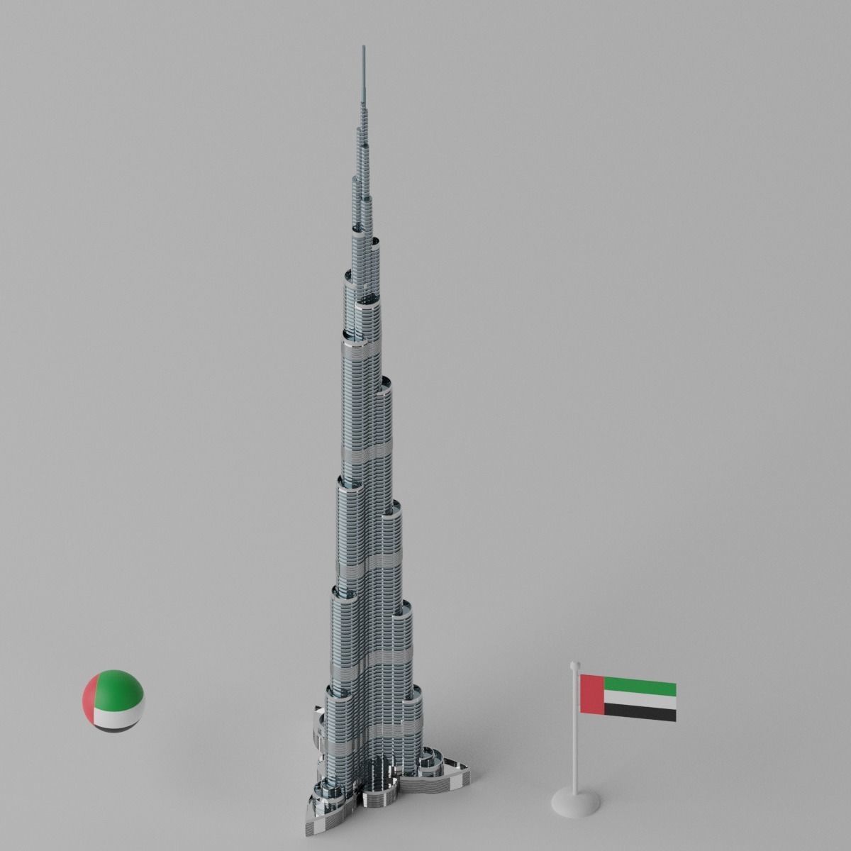 Burj Khalifa Dubai Tower 1 3D model | CGTrader