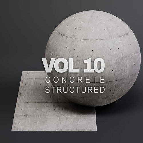 Texture Concrete vol10 Structured 8K Seamless PBR Materials VR / AR ...