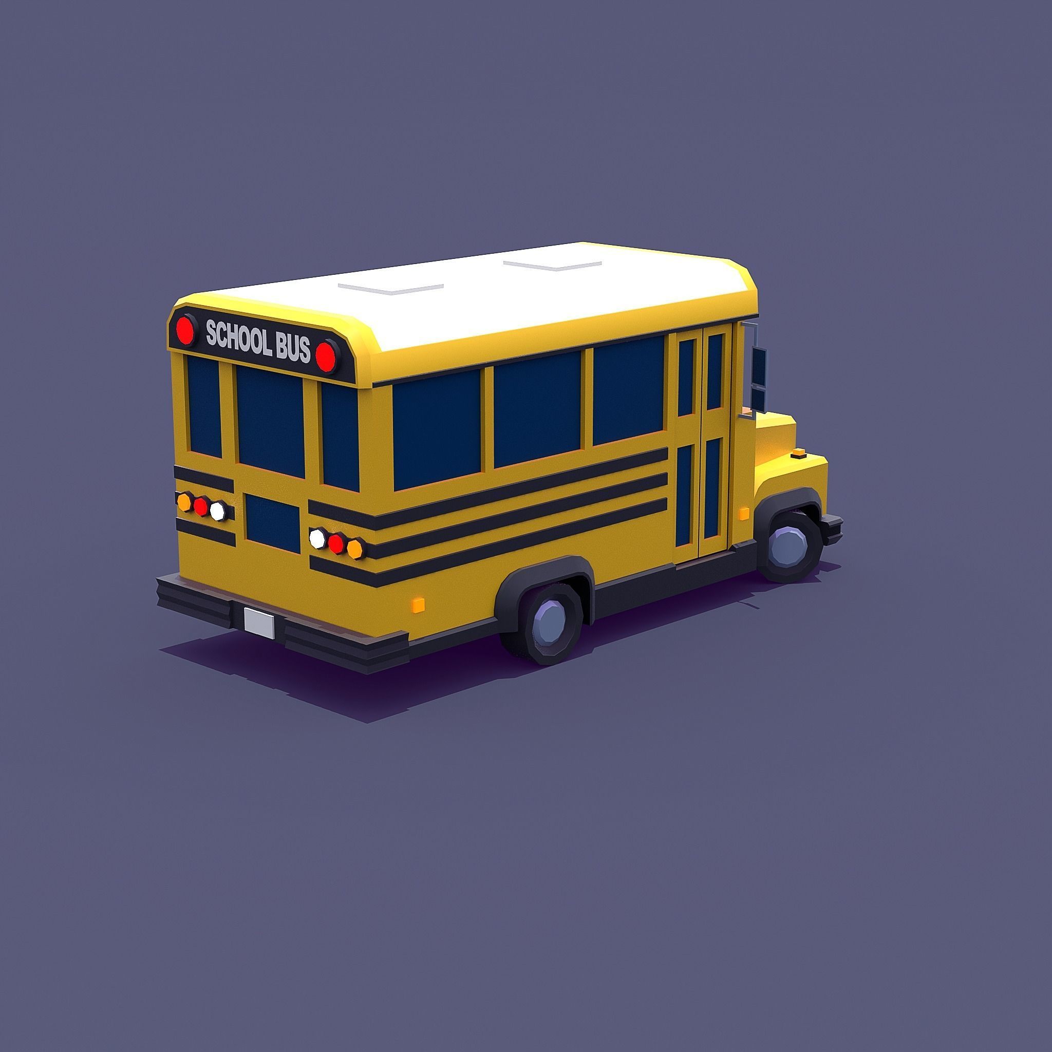 3D model School bus VR / AR / low-poly | CGTrader