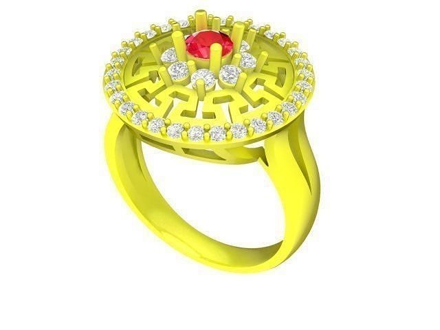 korean diamond women ring 4816 3D model 3D printable | CGTrader