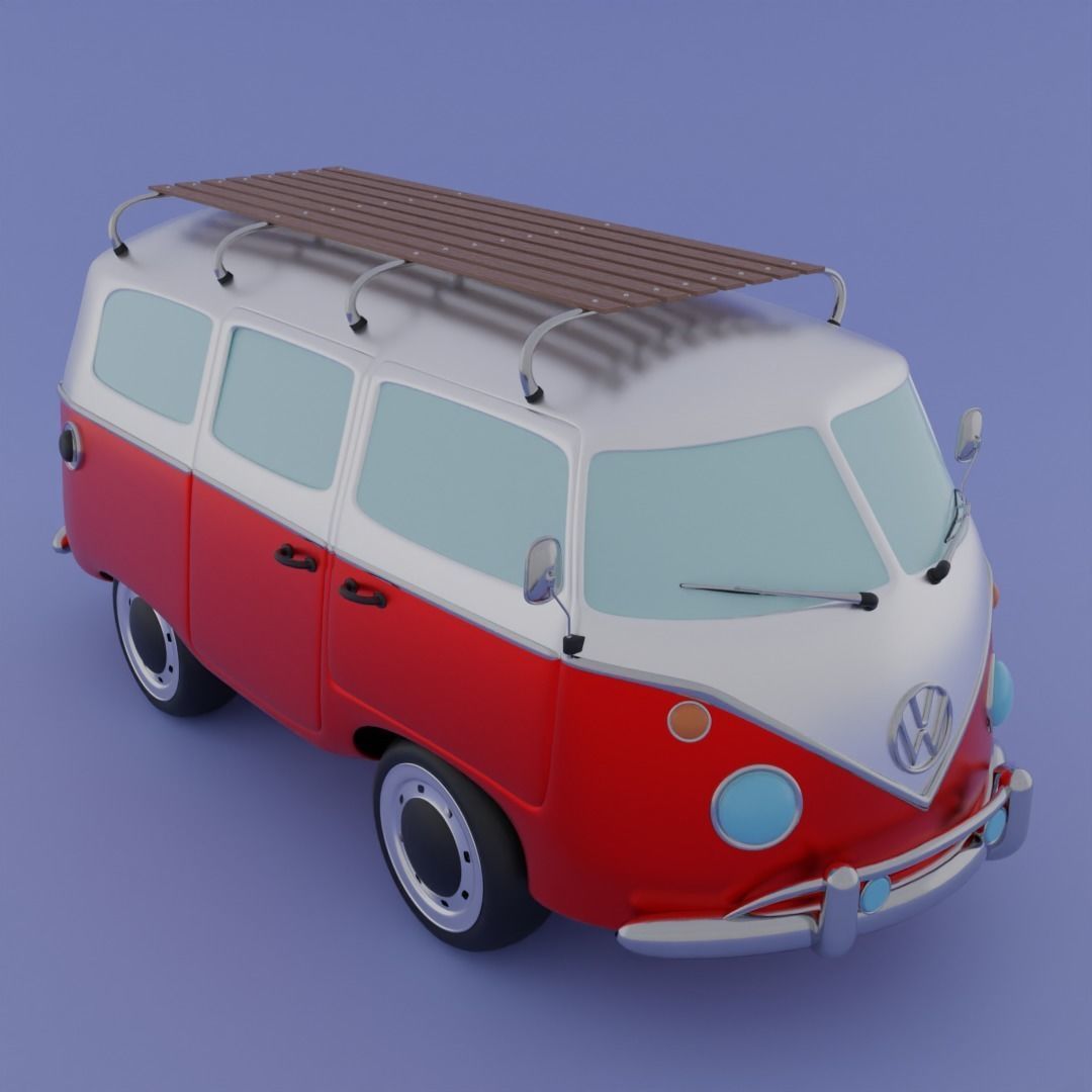 3D model VW T1 3d cartoon model VR / AR / low-poly | CGTrader
