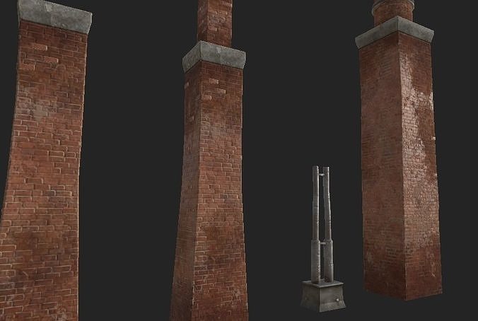 3D model Brick Chimney VR / AR / low-poly | CGTrader