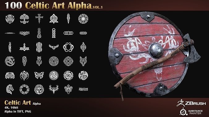 Celtic Art Alpha Texture | CGTrader