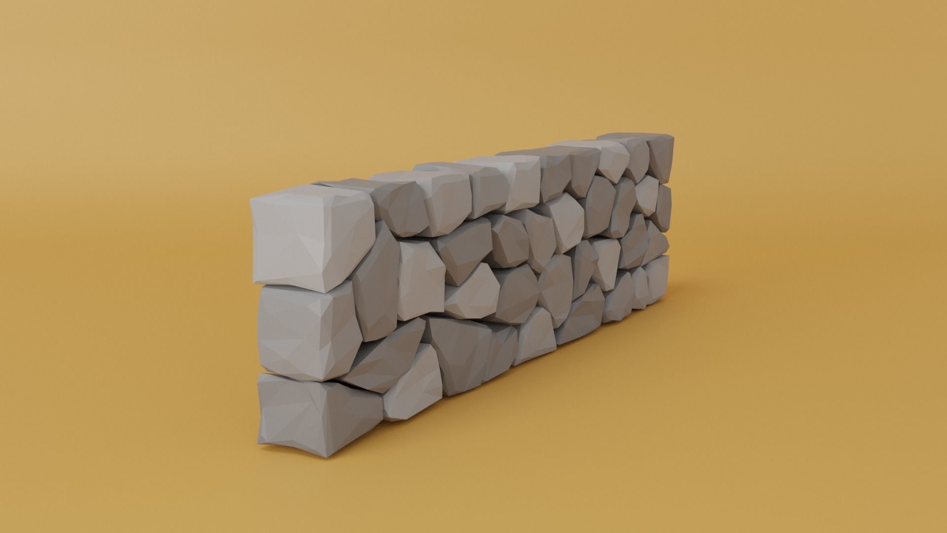3D model Stone Wall VR / AR / low-poly | CGTrader