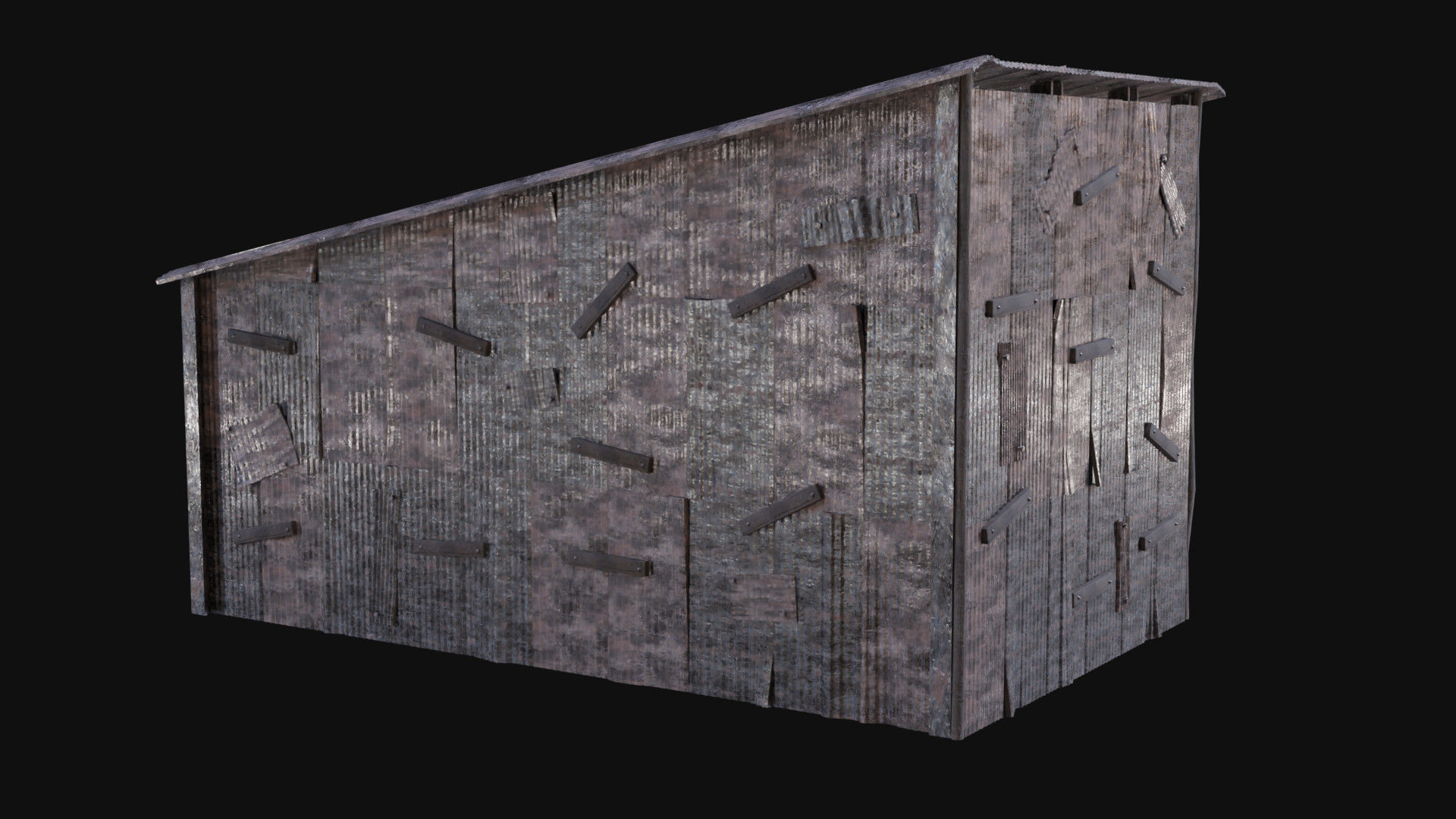 3D model SHELTER POST APO HOUSE HUT IMPROVISED PLATE DEBRIS SURVIVAL ...