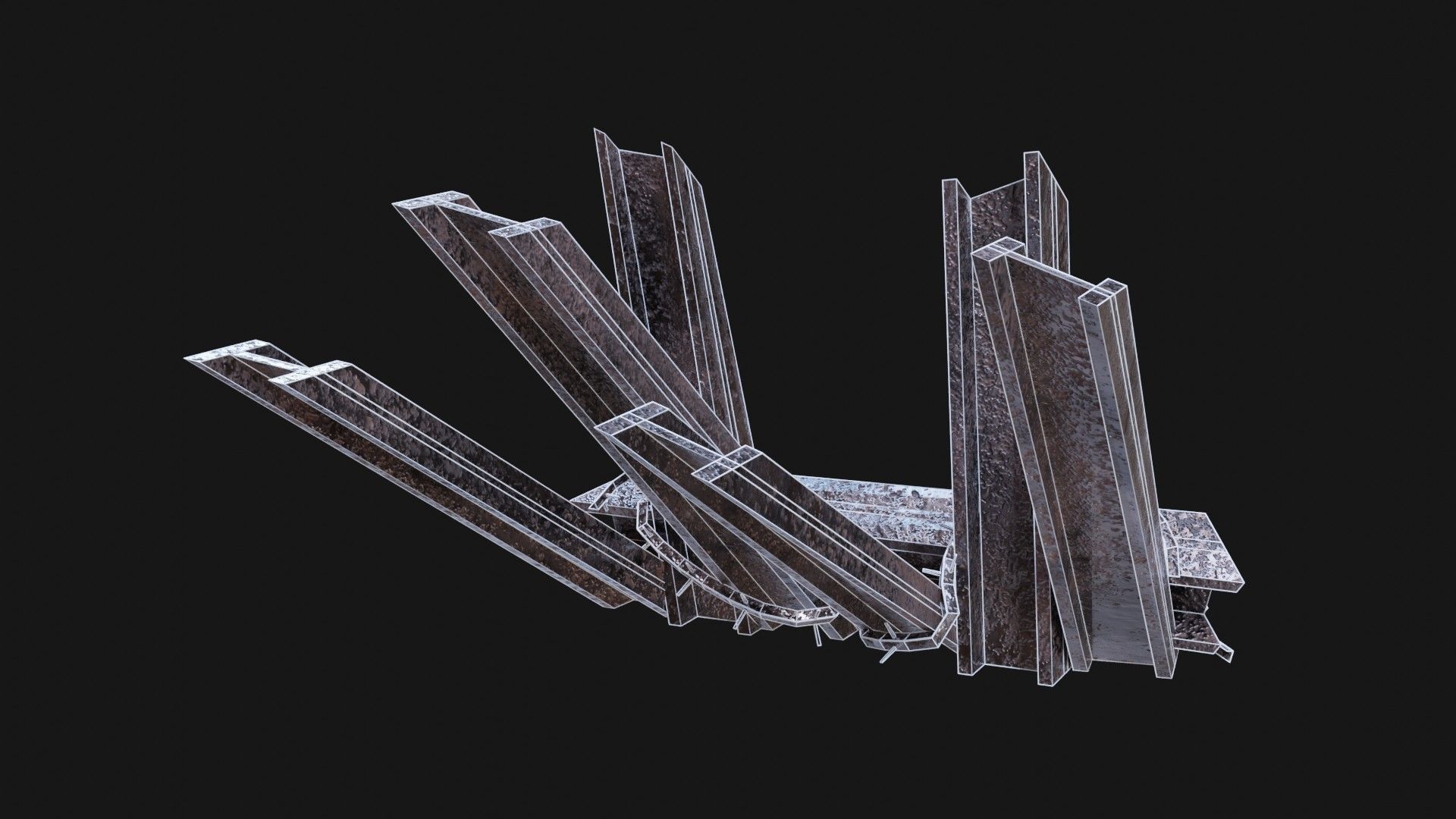 3D model PALISADE POSTAPO WALL BARRIER FENCE FORT SURVIVAL ZOMBIE PACK ...
