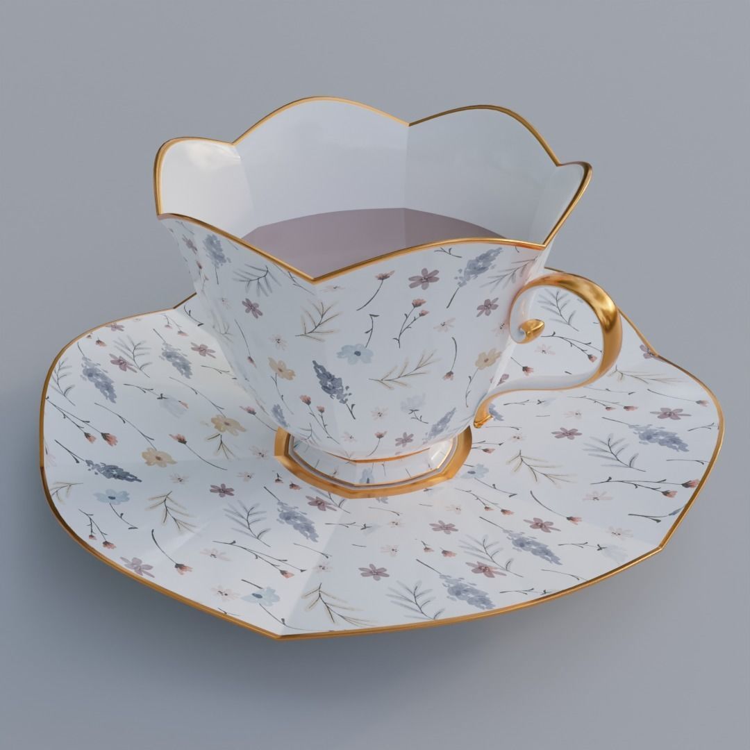 Vintage tea cup 3D model | CGTrader