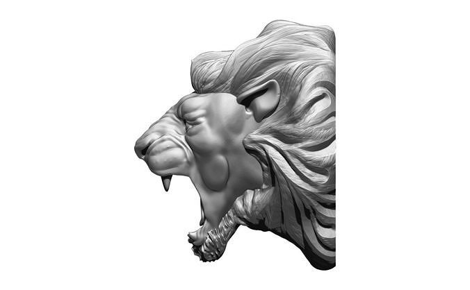 Angry Roar King Lion 3D model 3D printable | CGTrader