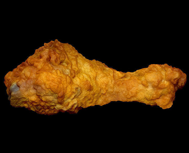 Fried Chicken 3D Print Model 3D model 3D printable | CGTrader