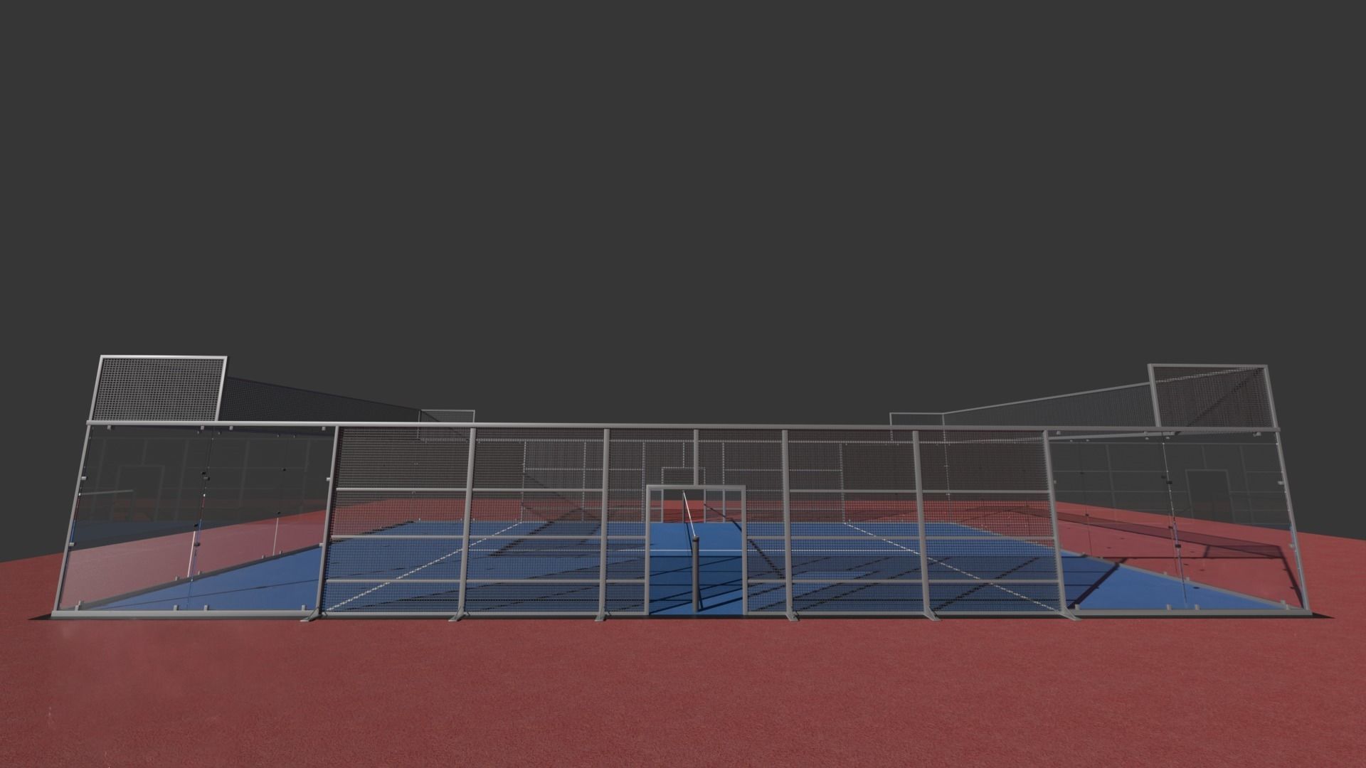 3D model Padel court deluxe Pista de padel deluxe VR / AR / low-poly ...