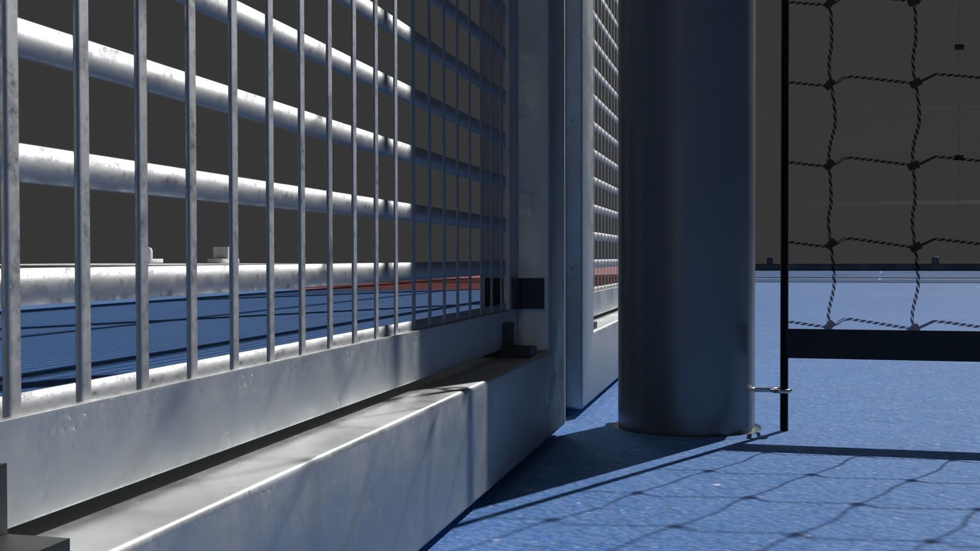 3D model Padel court deluxe - Pista de padel deluxe VR / AR / low-poly ...