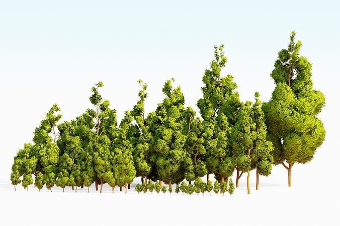 3D model Stylized Trees Pack 55 Trees VR / AR / low-poly | CGTrader