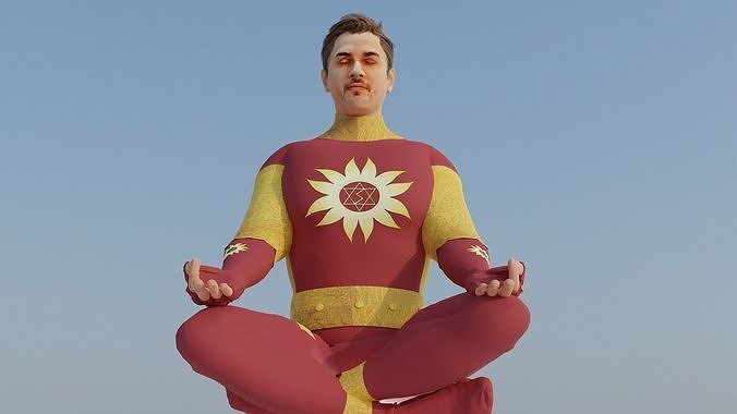 Indias First Superhero Shaktiman 3D model rigged | CGTrader