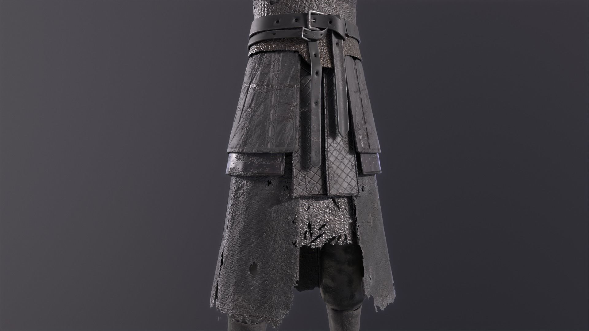 3D model dark fantasy medieval soldier knight armor VR / AR / low-poly ...