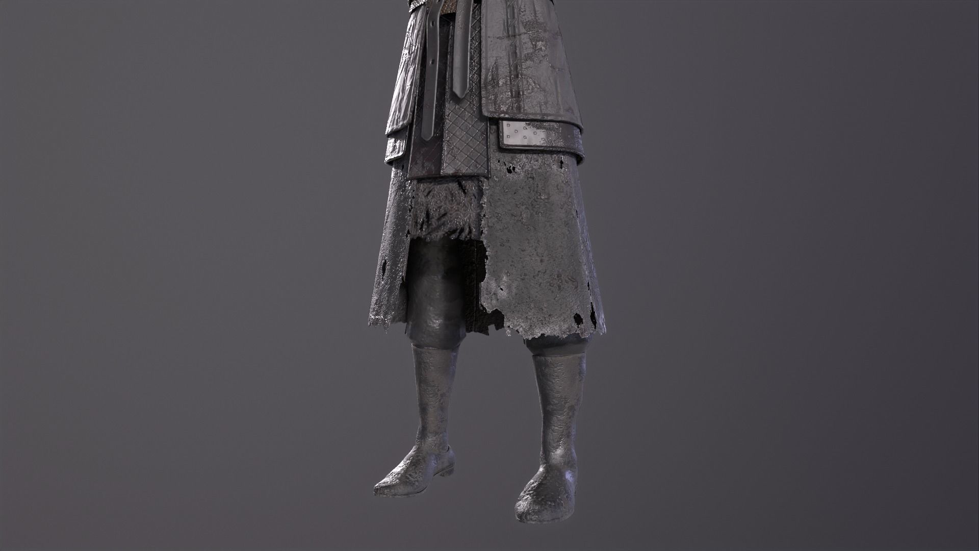 3D model dark fantasy medieval soldier knight armor VR / AR / low-poly ...