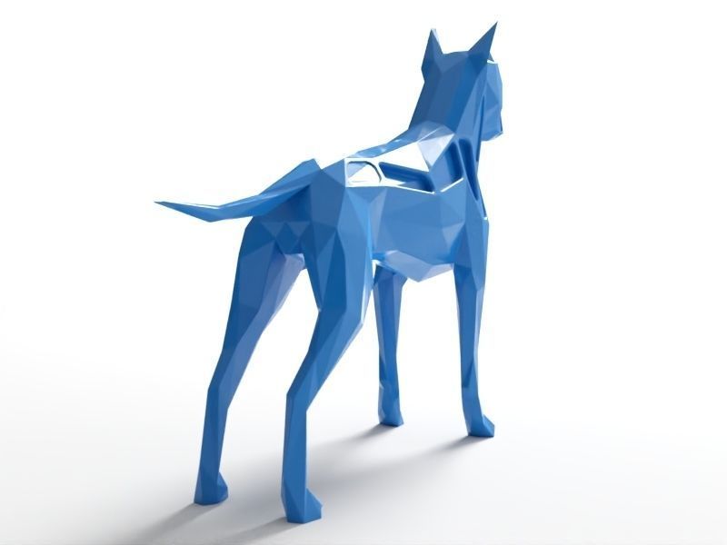 Polygon German Boxer Dog 3D model 3D printable | CGTrader