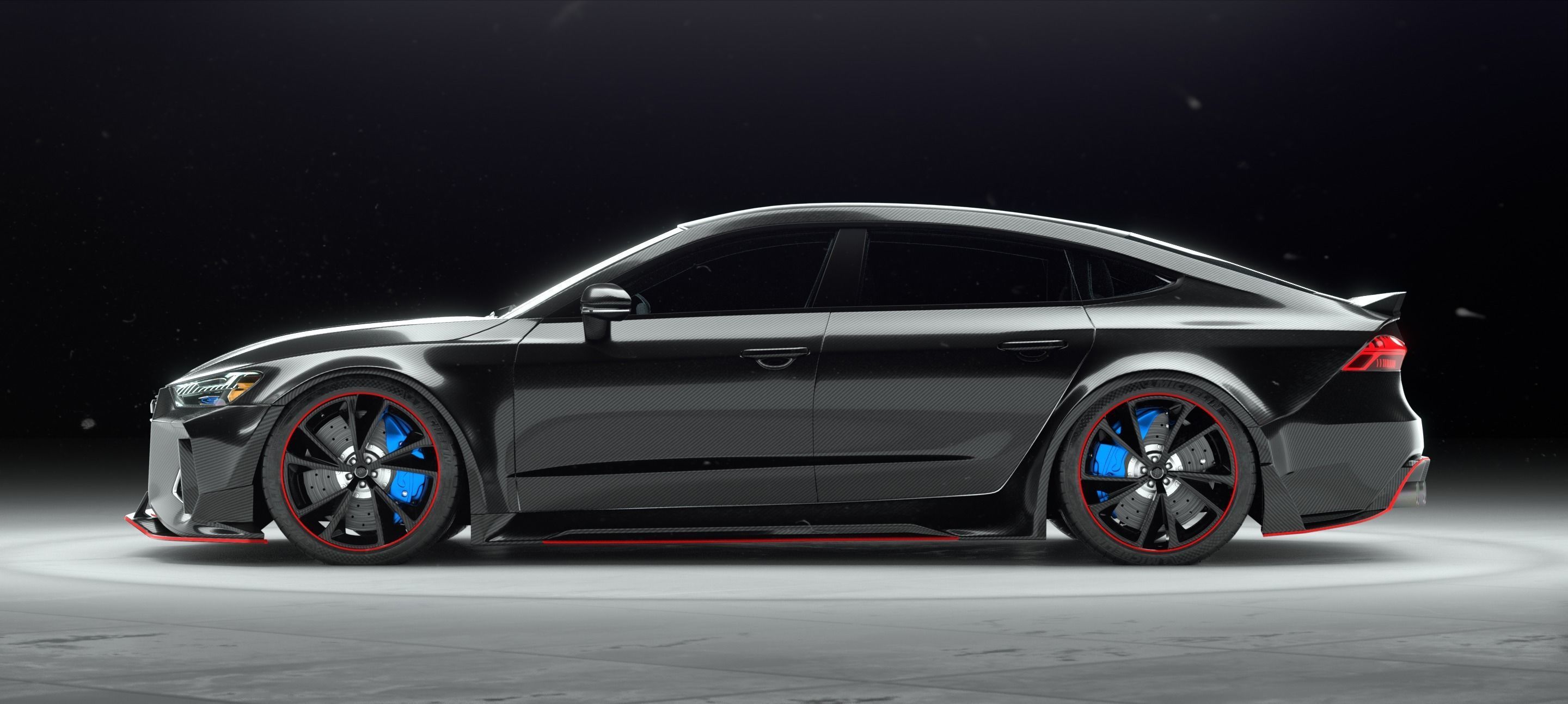 High Poly Widebody Audi RS7 3D model | CGTrader