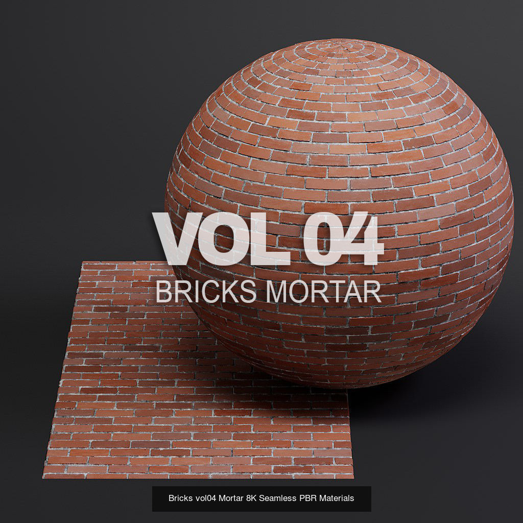 3D Model Collection M04 Bricks 8K PBR Seamless Materials VR / AR / low ...