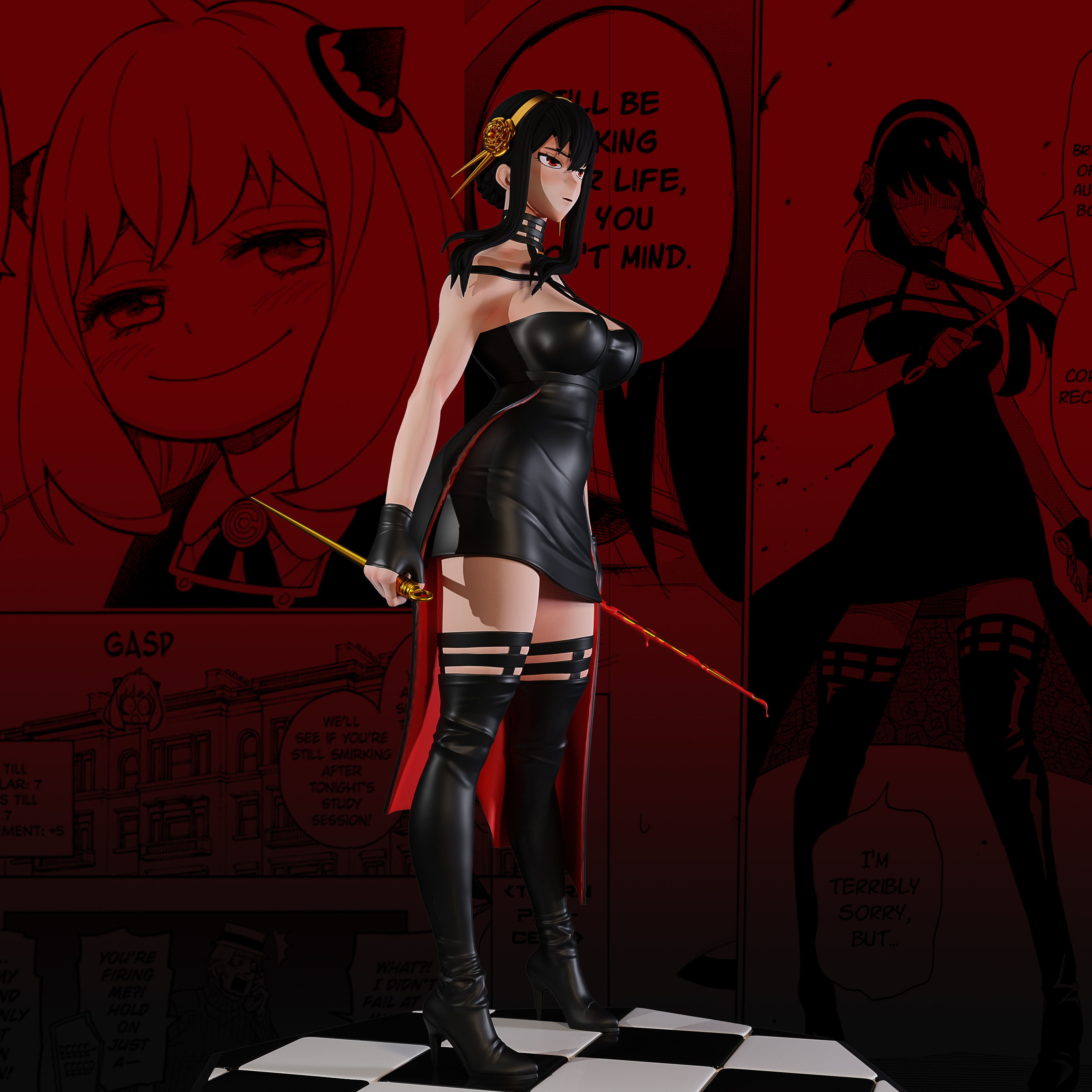 Yor Forger 3D model 3D printable | CGTrader