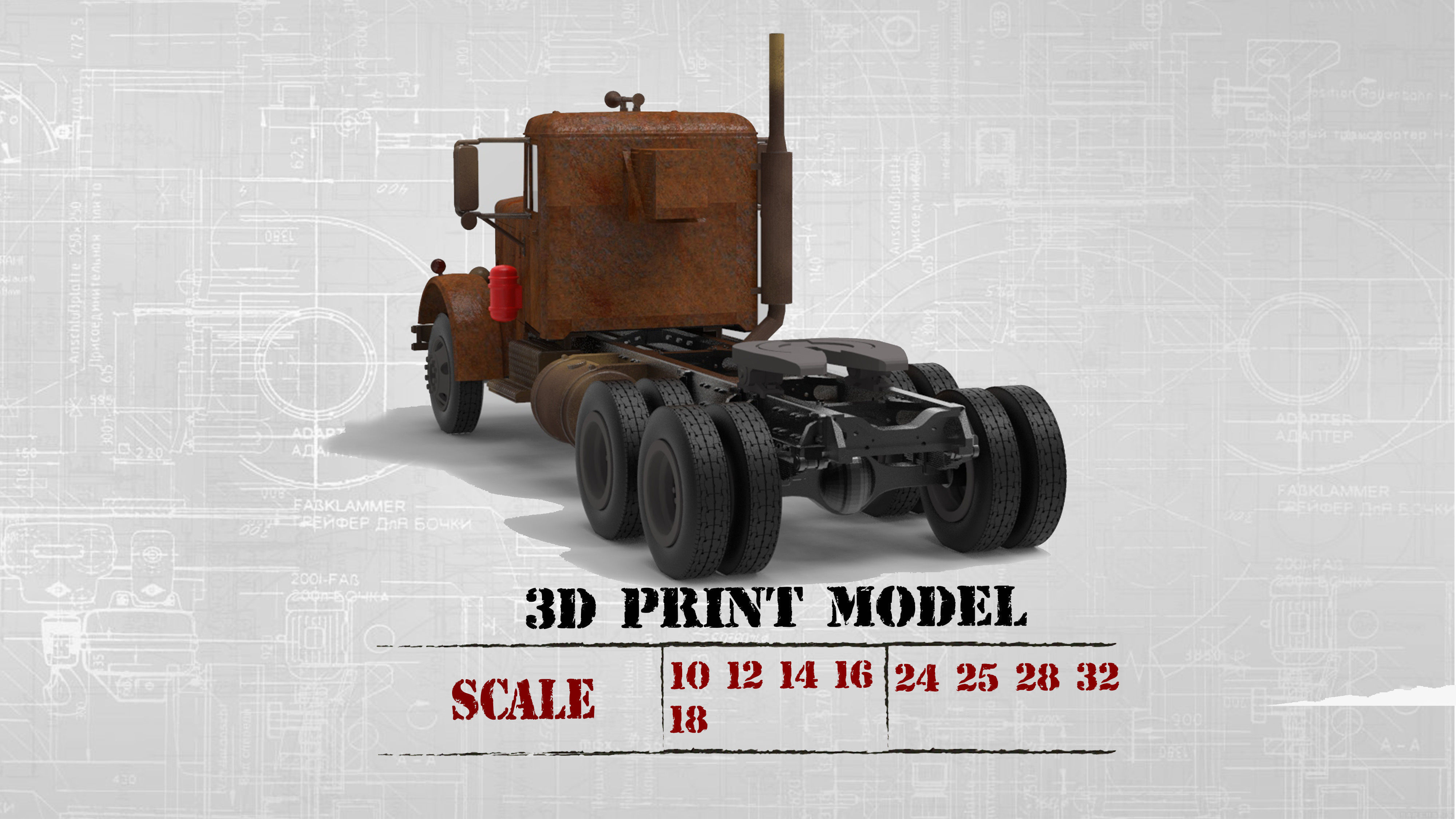 STL files American Industrial Truck 281 From The Movie Duel 3D model 3D ...