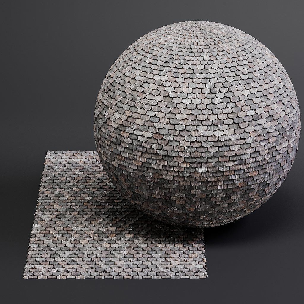 Texture Woodfacades vol03 Wood Shingles 8K Seamless PBR Materials VR ...