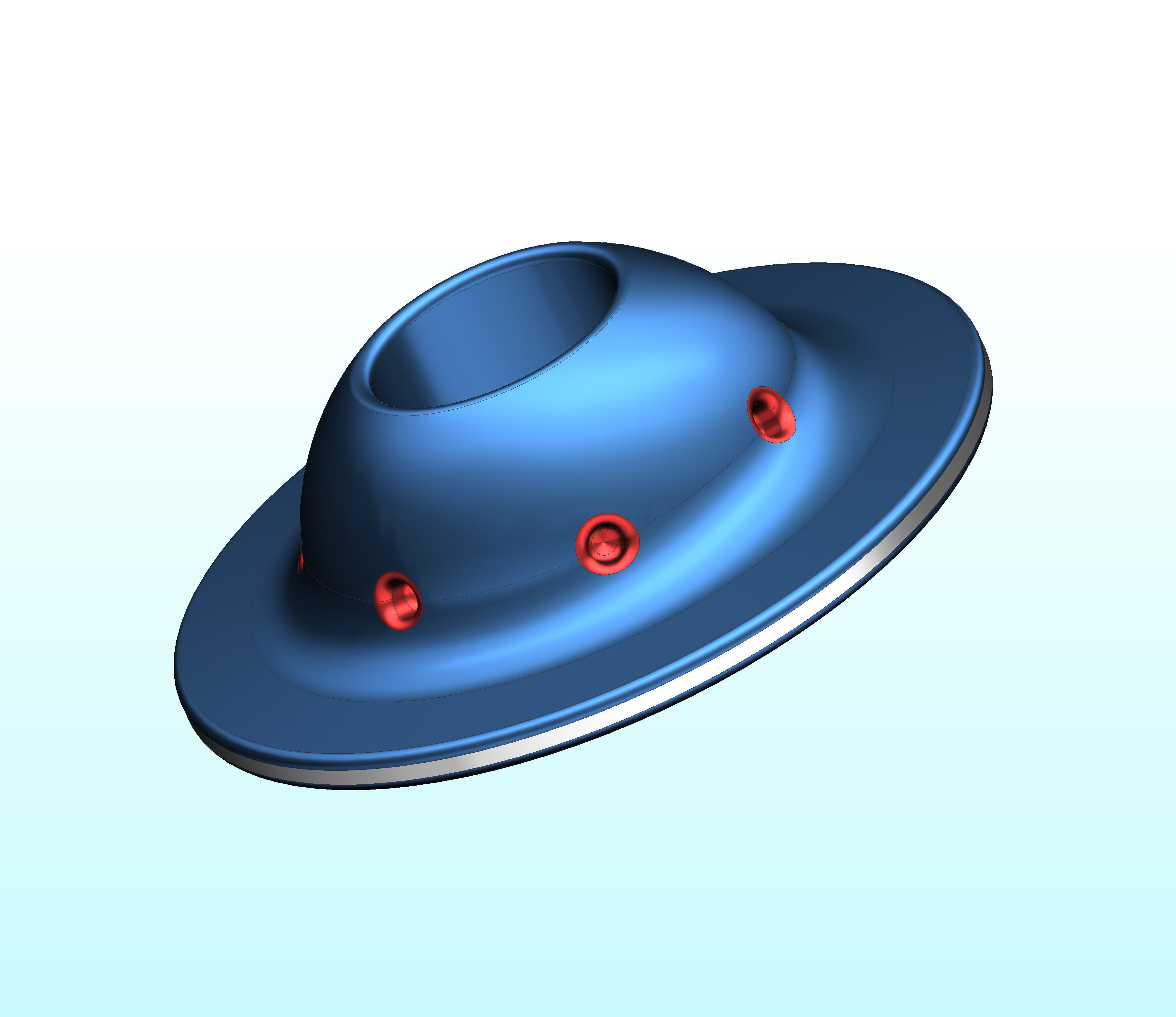 UFO Straw Topper free 3D model 3D printable | CGTrader