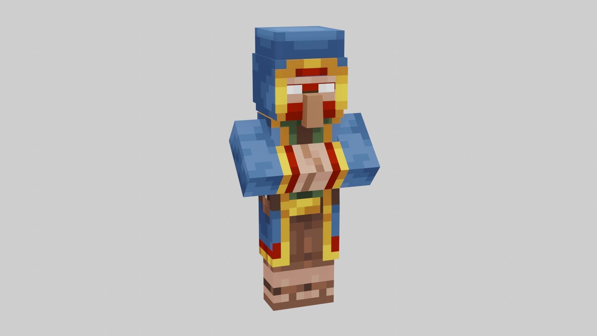 Minecraft Wandering Trader 3D model animated rigged | CGTrader