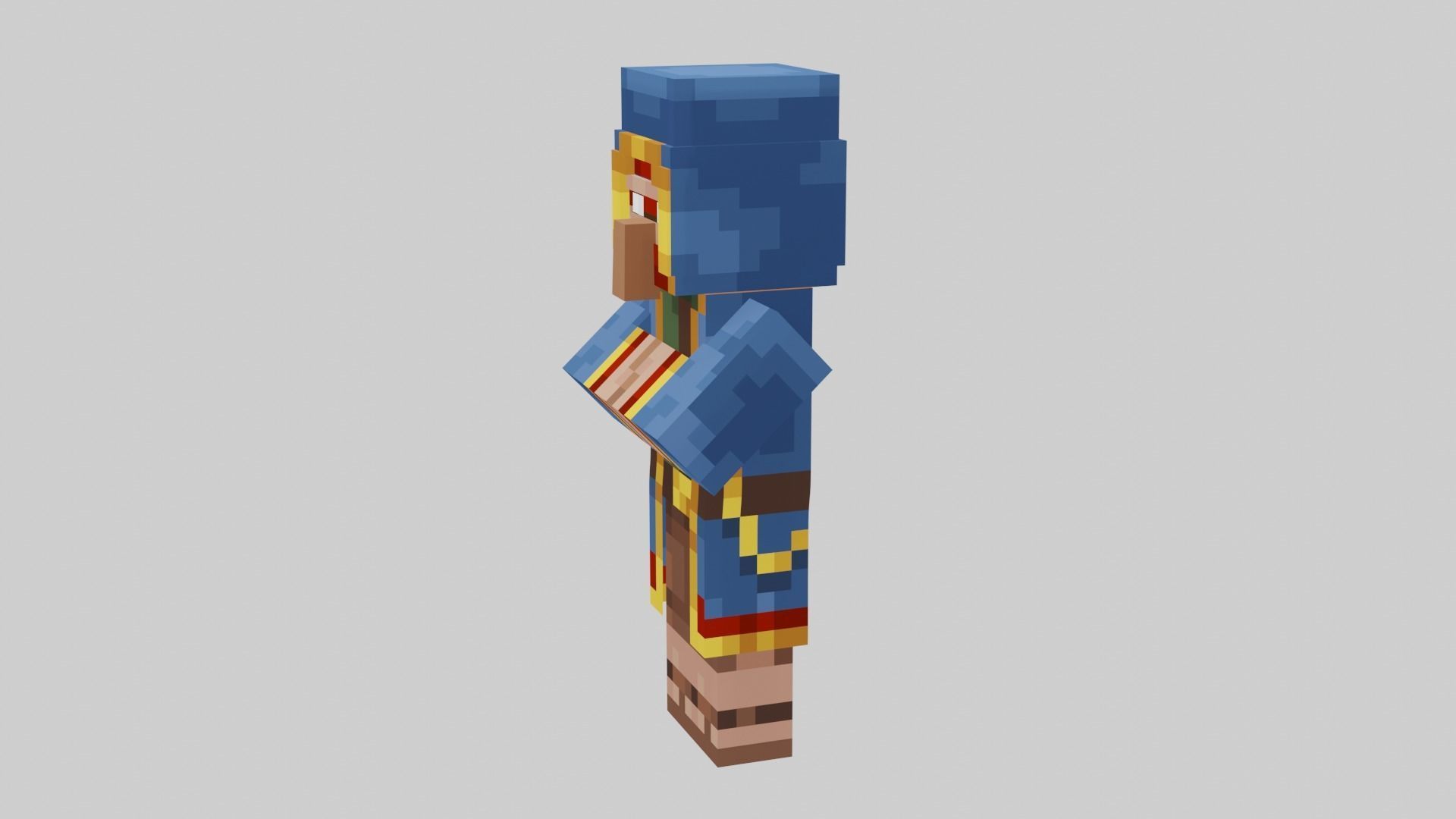 Minecraft Wandering Trader 3D model animated rigged | CGTrader