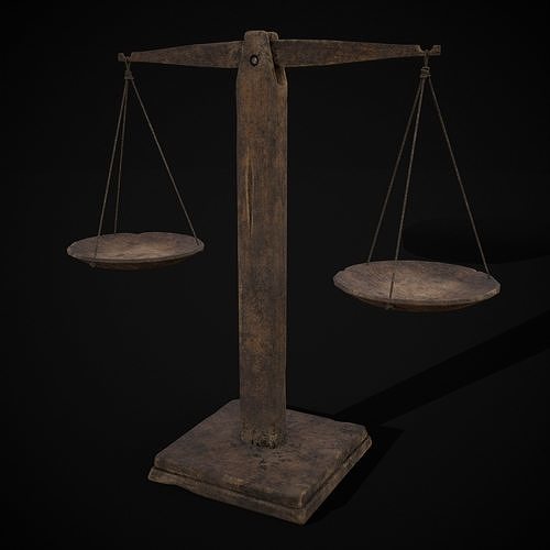 3D model Old Wooden Scale VR / AR / low-poly | CGTrader