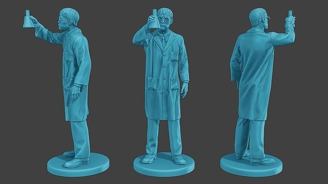 Scientist Male SM1 010 3D model 3D printable | CGTrader