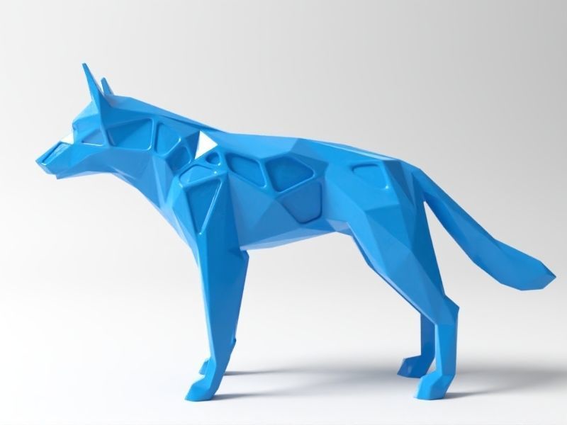 Polygon German Shepherd Dog 3D model 3D printable | CGTrader