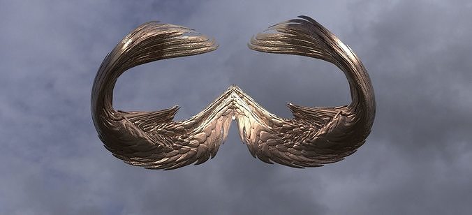 Spiral Elements Wings Curved 3D model | CGTrader