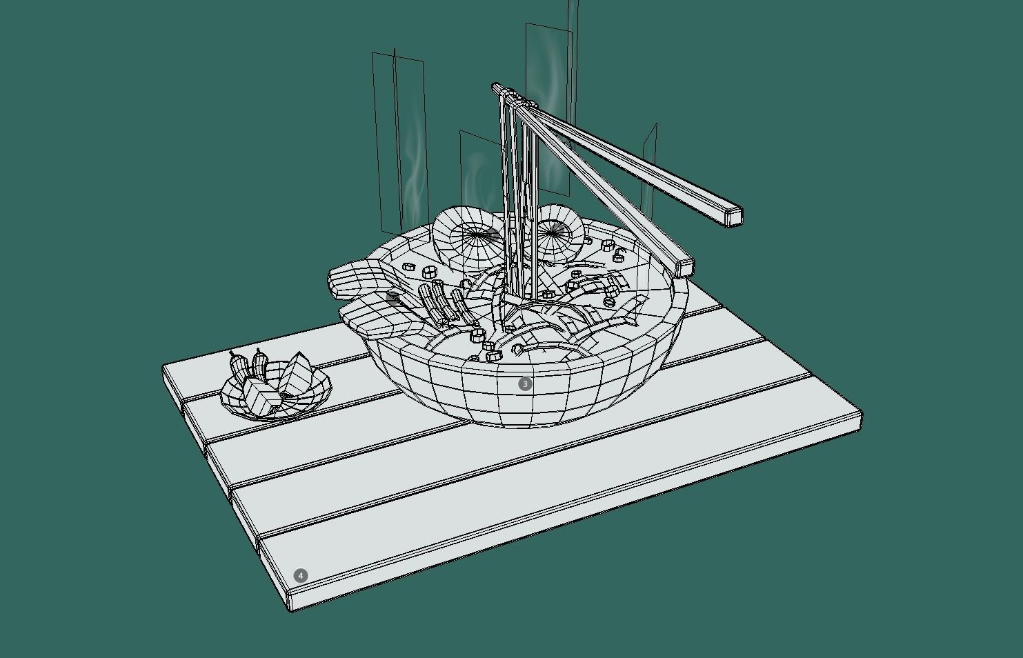 3D model Noodle 3d Stylized VR / AR / low-poly | CGTrader