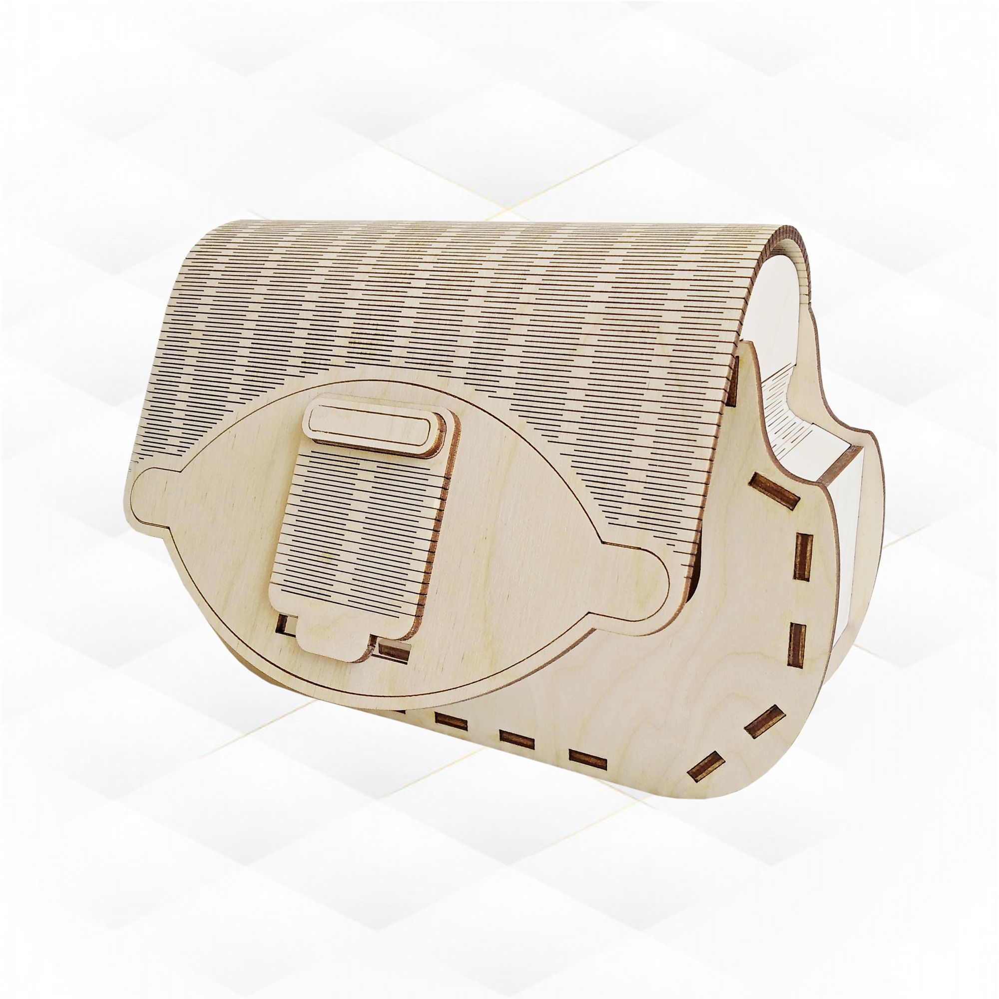 Clutch hand bag svg dxf design for laser cut 3D model 3D printable ...