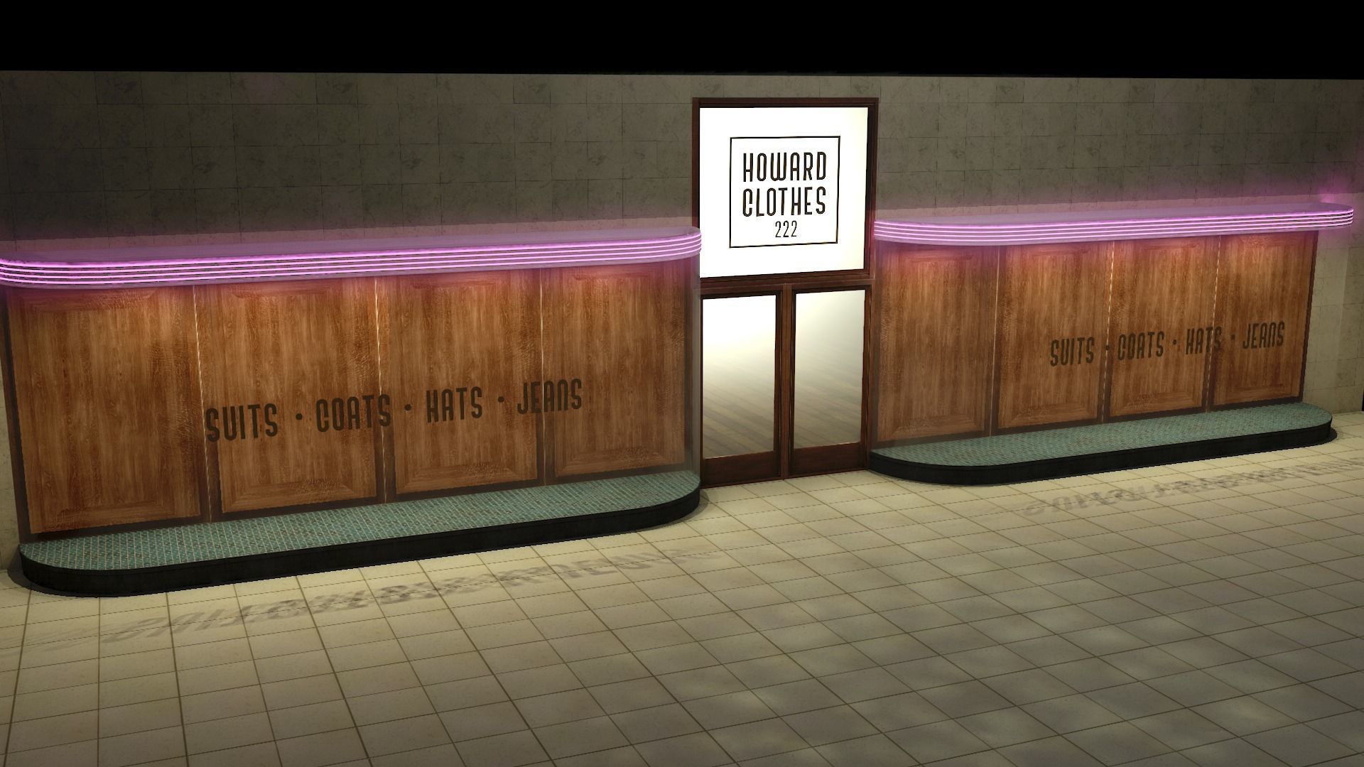 Vintage Clothes Storefront 3D model | CGTrader
