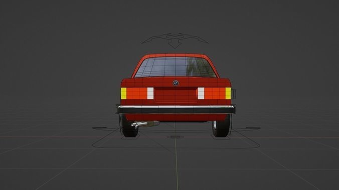 car bwm e 30 3D model rigged | CGTrader