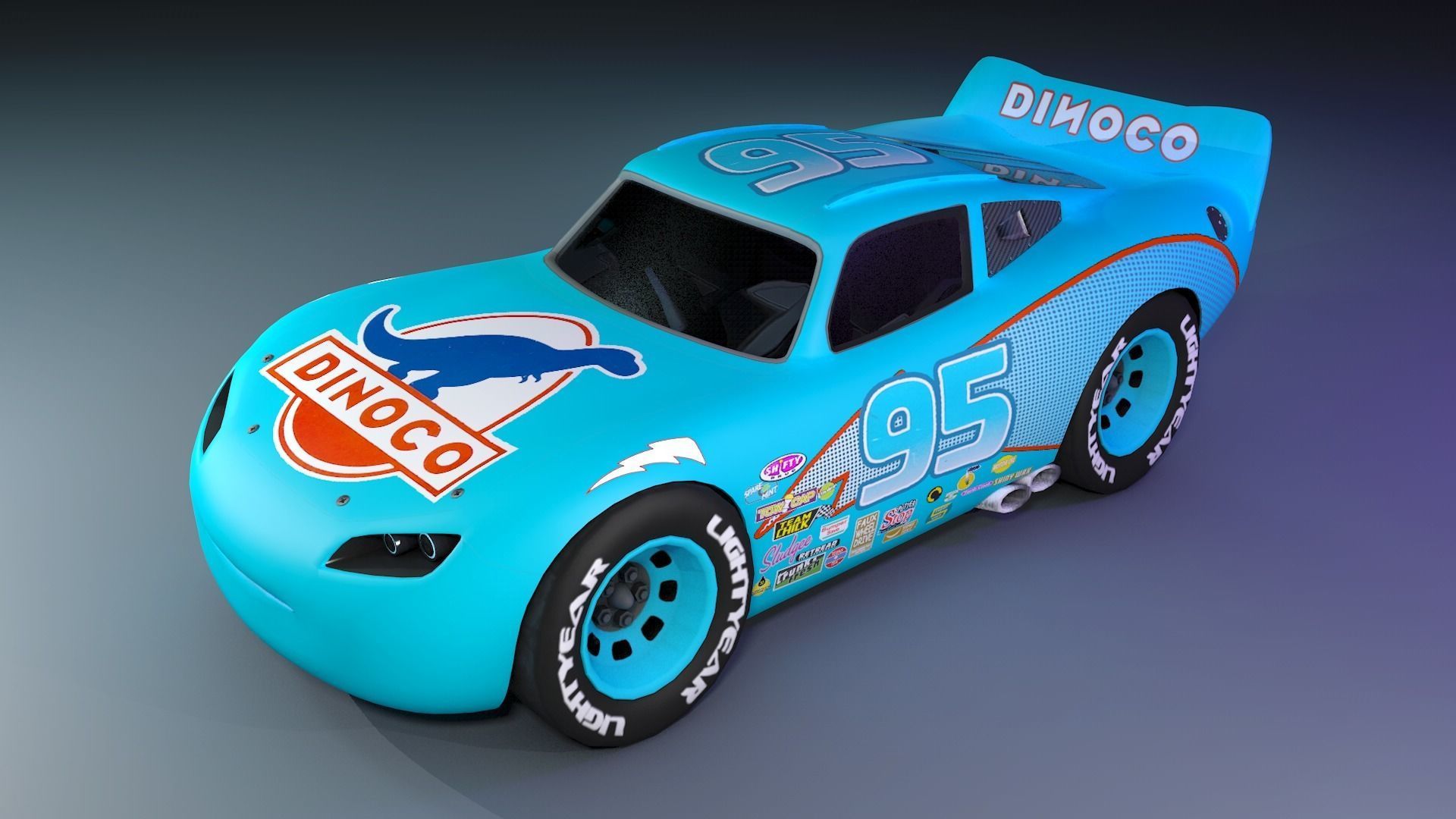 Dinoco Mcqueen 3D model | CGTrader