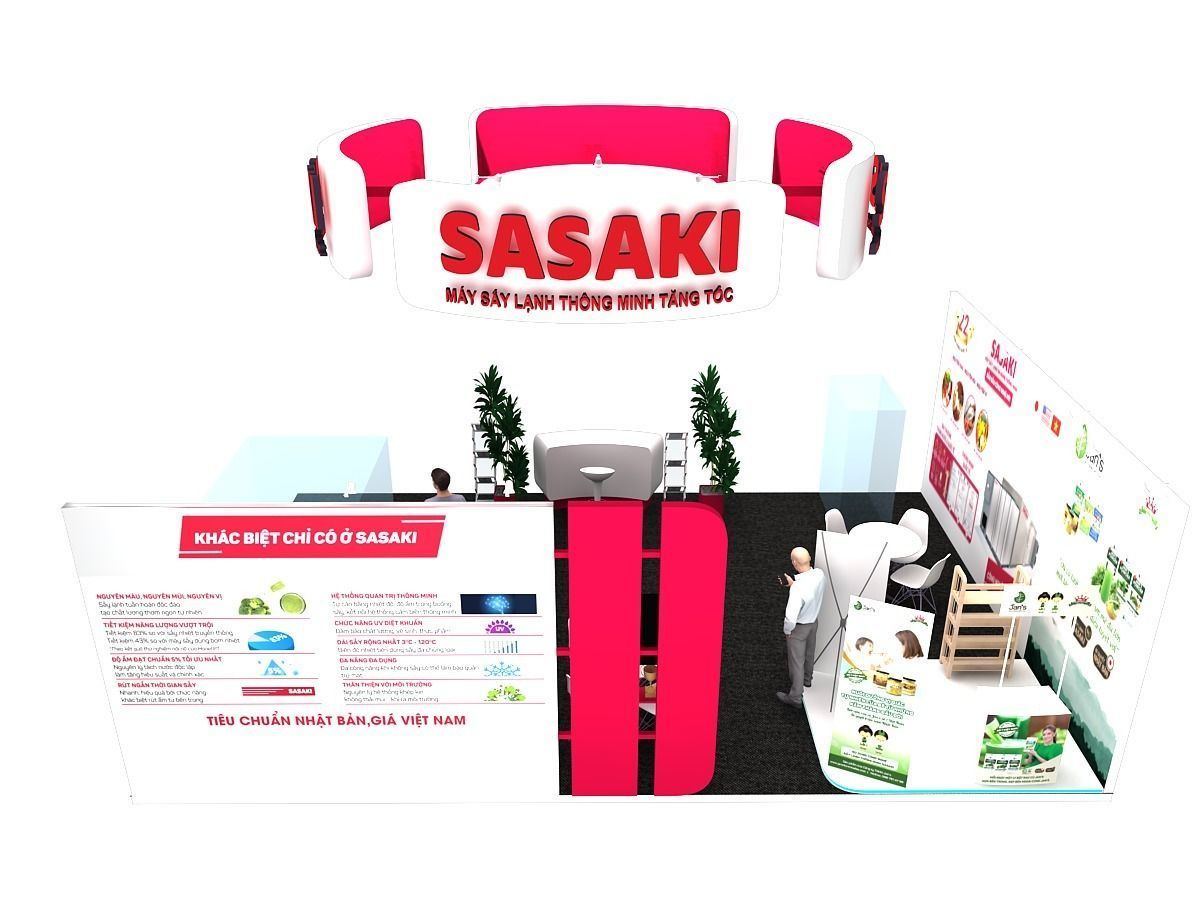 Booth 54 sqr meters 3D model | CGTrader