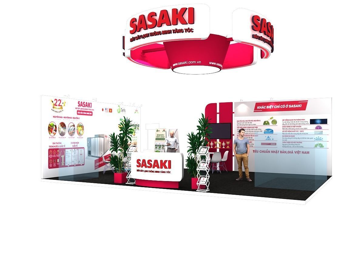 Booth 54 sqr meters 3D model | CGTrader