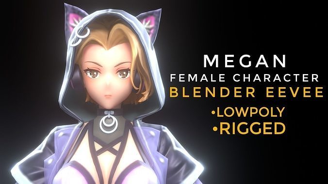 3D model MEGAN - FEMALE CHARACTER VR / AR / low-poly | CGTrader