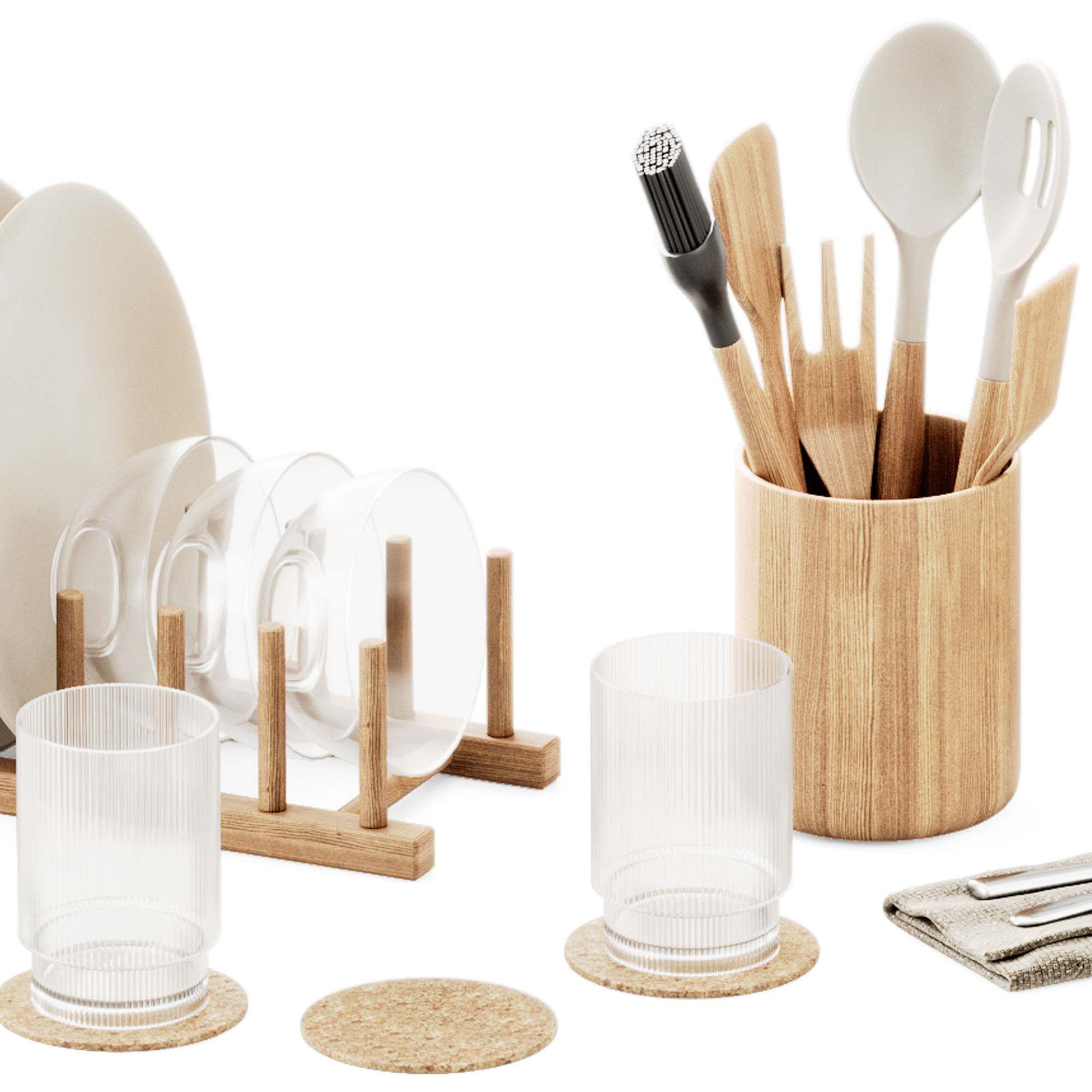 IKEA Ostbit Plate Holder Kitchen Set 3D model | CGTrader