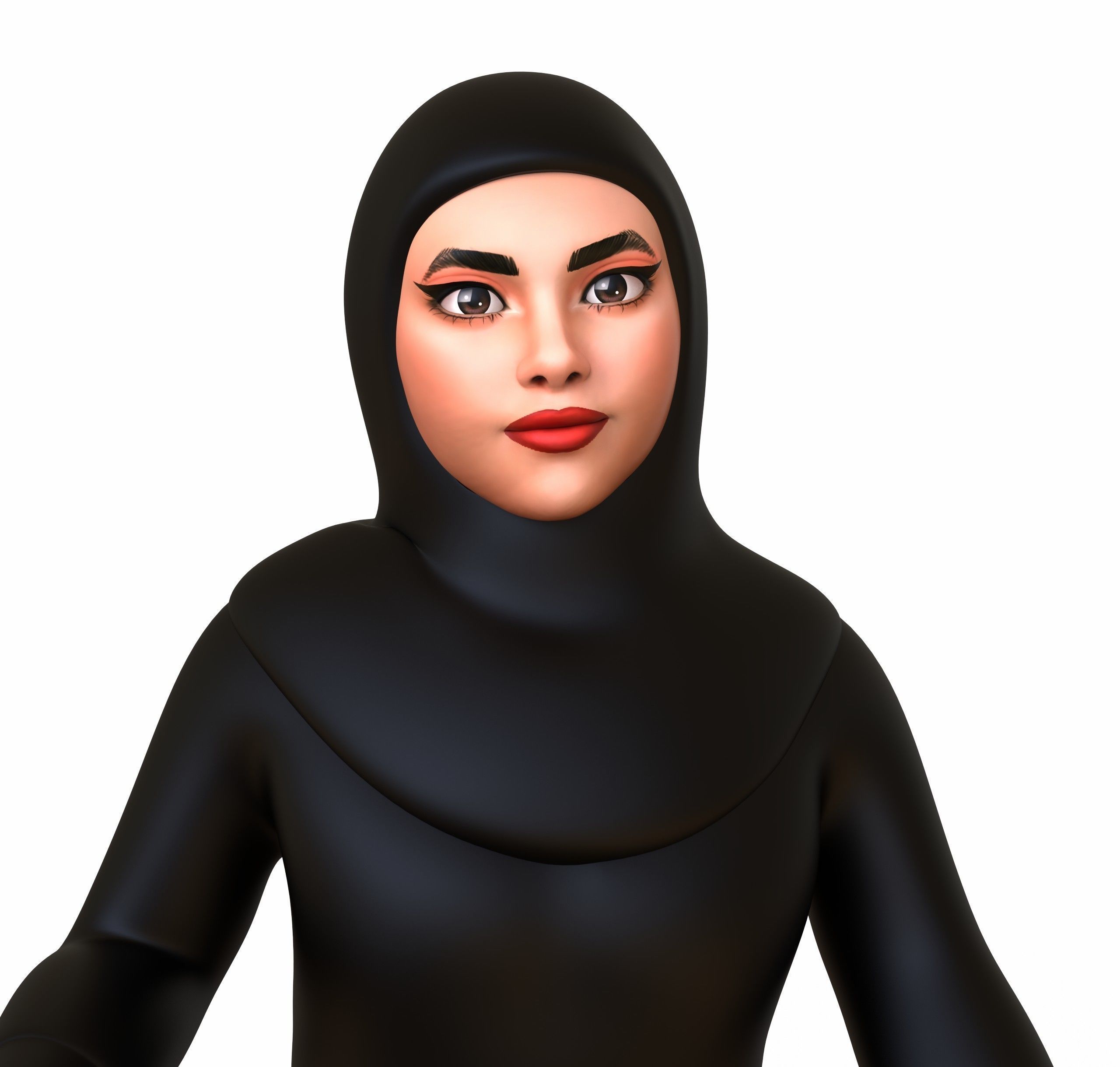 3D model Arab woman stylized character VR / AR / low-poly | CGTrader