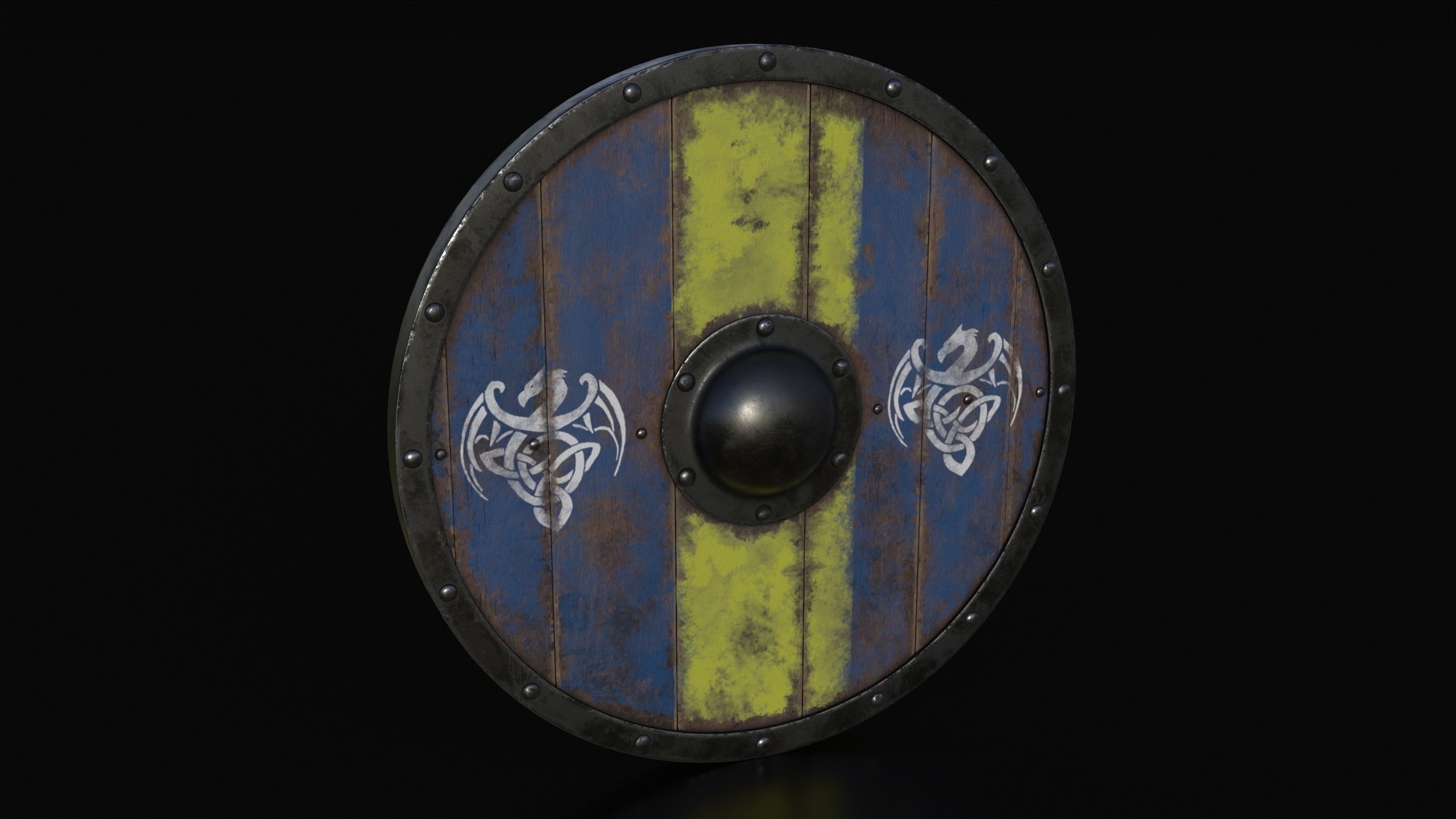 Wooden Viking Shields 3D model | CGTrader