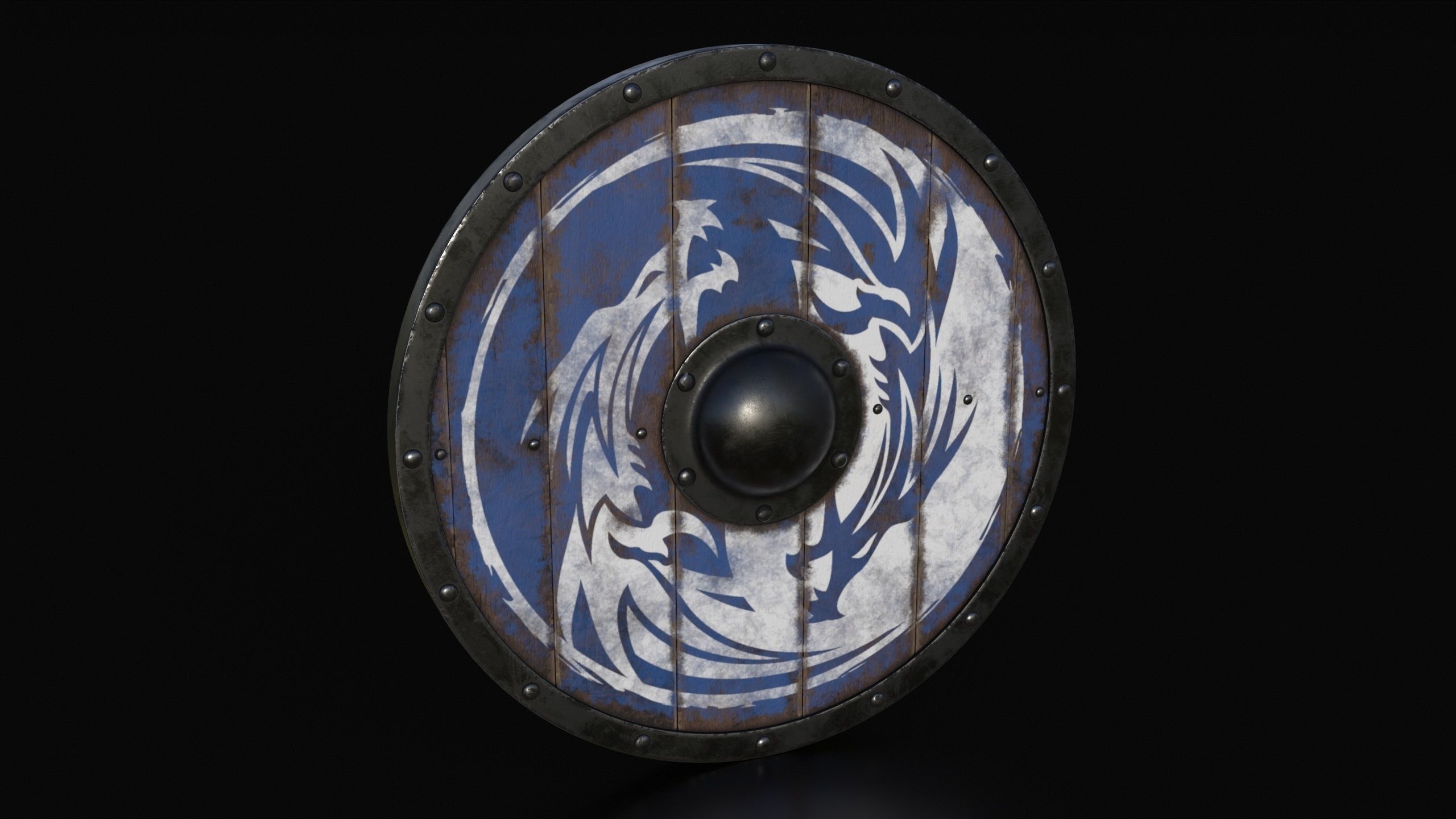 Wooden Viking Shields 3D model | CGTrader