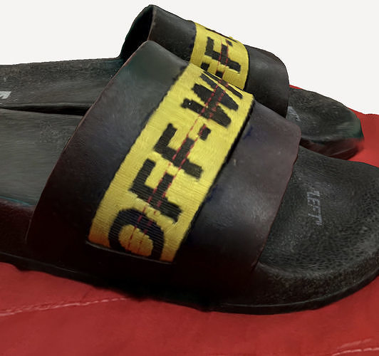 Off White Slippers 3D model 3D printable | CGTrader