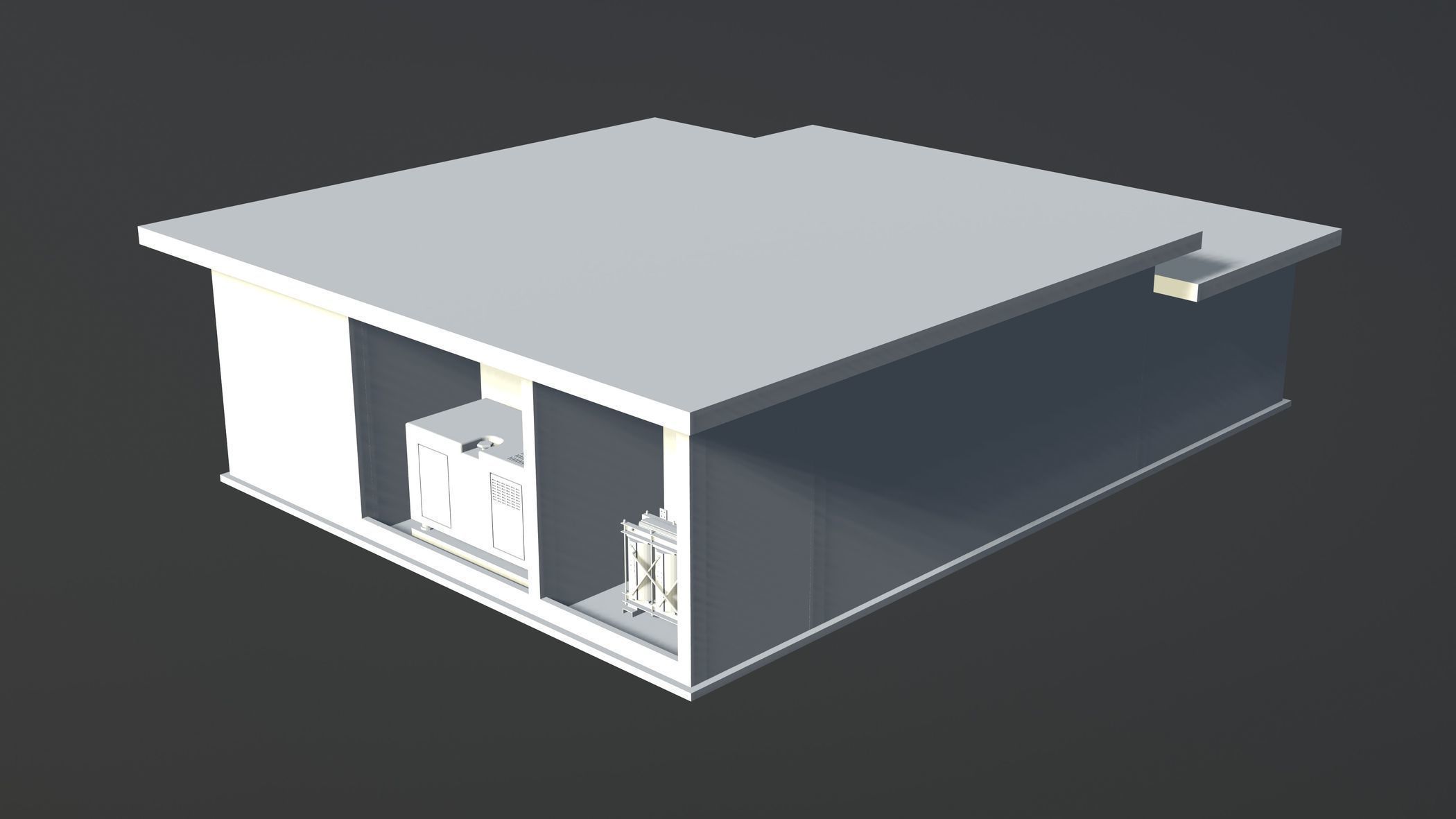 Industrial building - transformer room 3D model | CGTrader